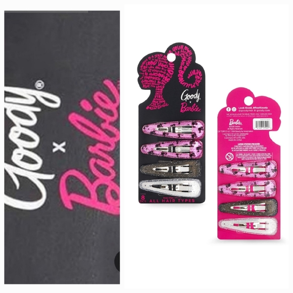 Barbie | Accessories | Goody X Barbie Collectible Snap Hair Barrettes ...